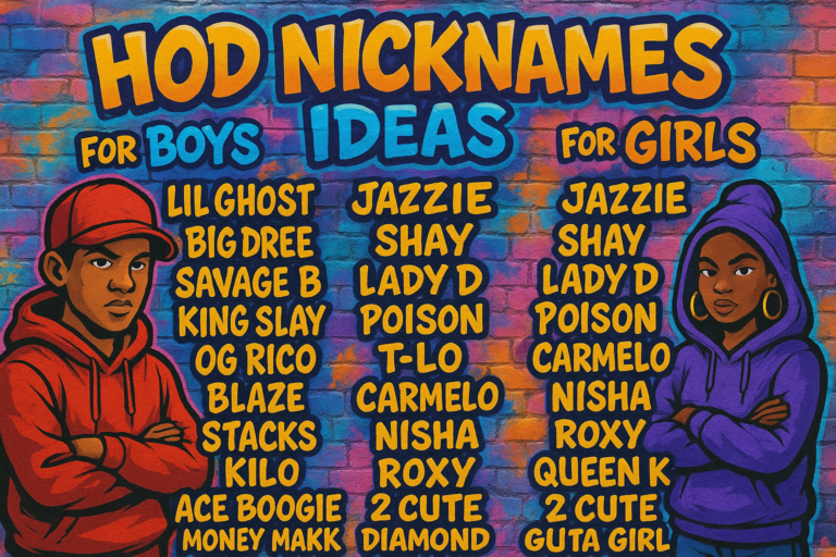900+ Hood Nicknames Ideas for Boys and Girls 2025