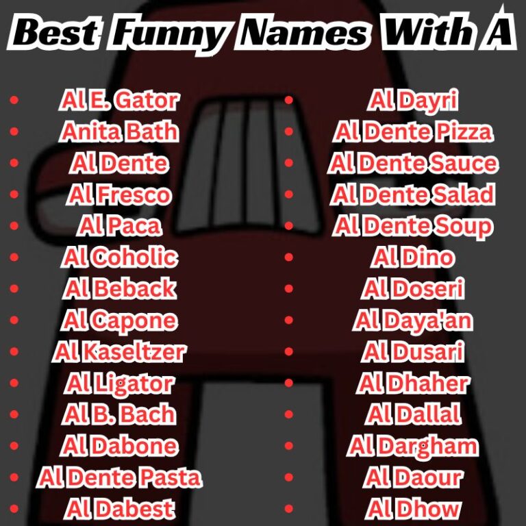200+ Funny Names With A That Are Silly and Memorable 2026