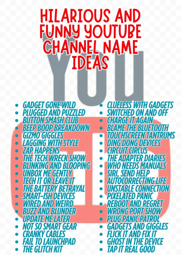 1700+ Hilarious and Funny YouTube Channel Names 2025