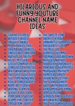 1700+ Hilarious and Funny YouTube Channel Names 2025