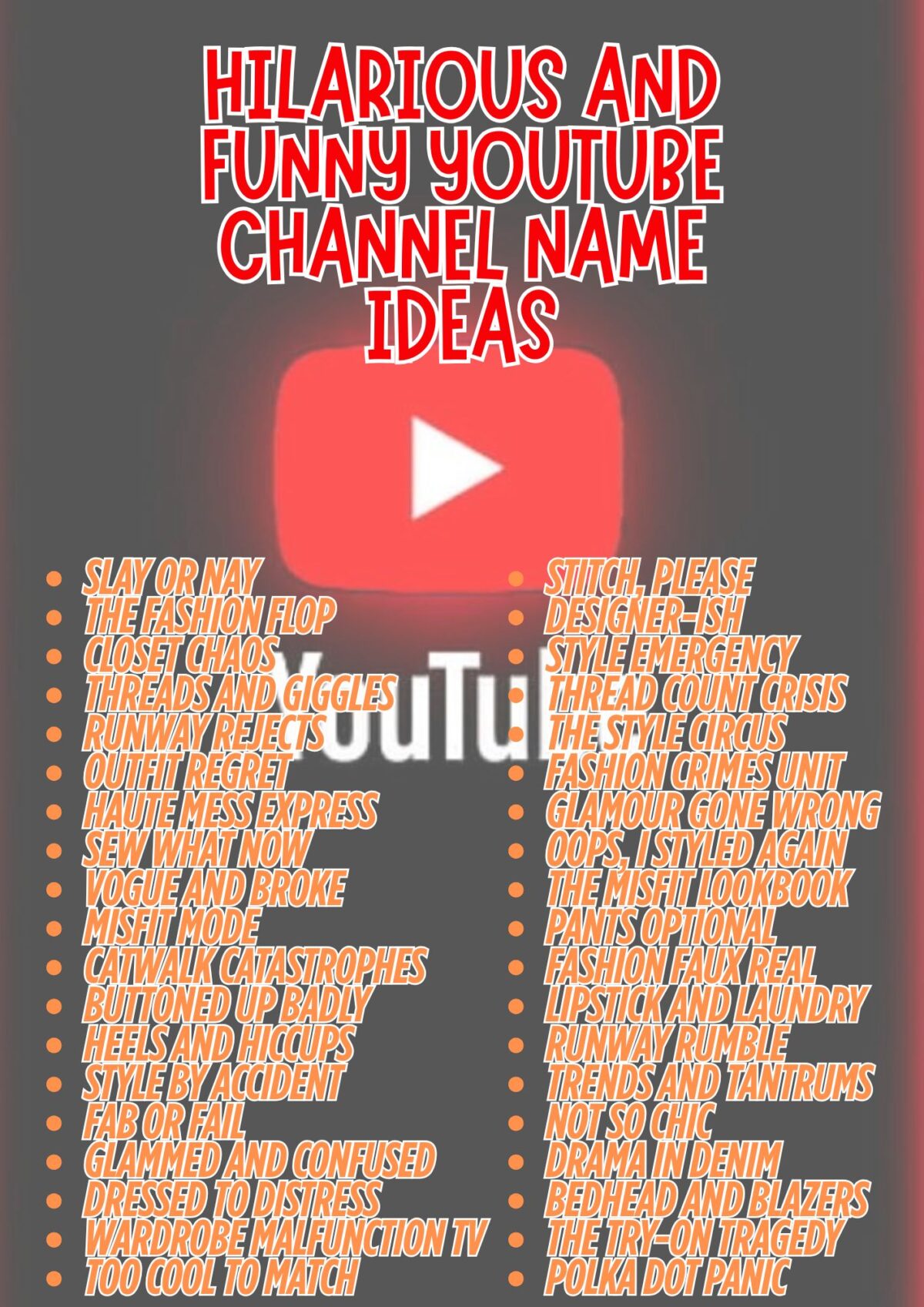 1700+ Hilarious and Funny YouTube Channel Names 2025