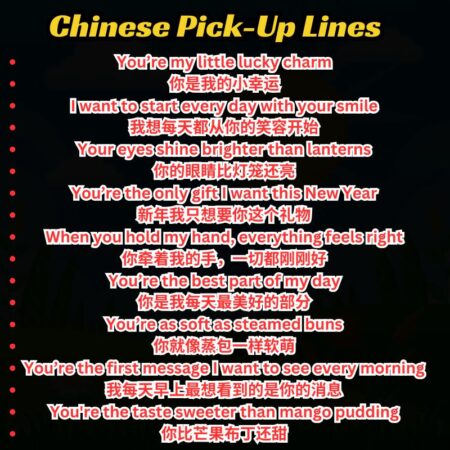 250+ Chinese Pick-Up Lines That Are Bold and Cute 2025 - Orange Dip
