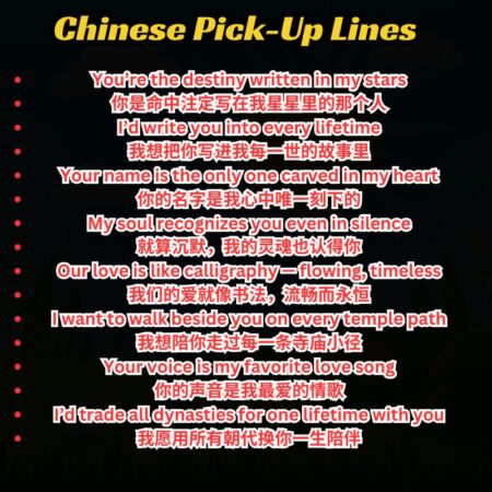 250+ Chinese Pick-Up Lines That Are Bold and Cute 2025 - Orange Dip